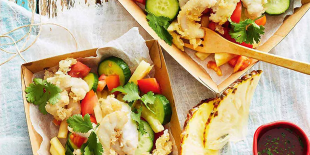 Crispy Fish With Pineapple Salad